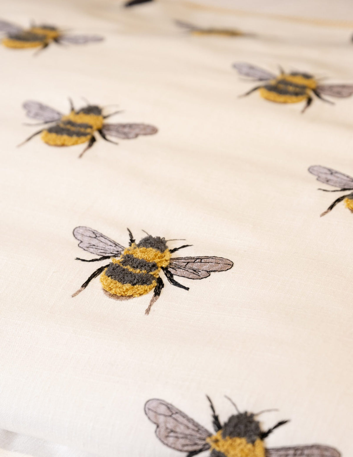 Buzzworthy Embroidered Bee Fabric by the Yard – 55" Wide | Nell Hill's